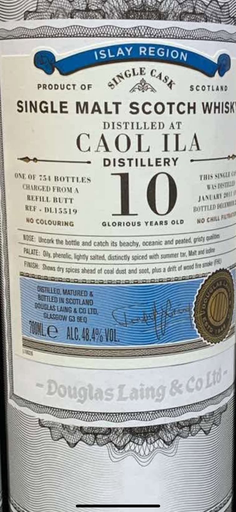 Caol ila 2011 2021 DL 10 years 48,4% only 854 bottles – WhiskyExclusive