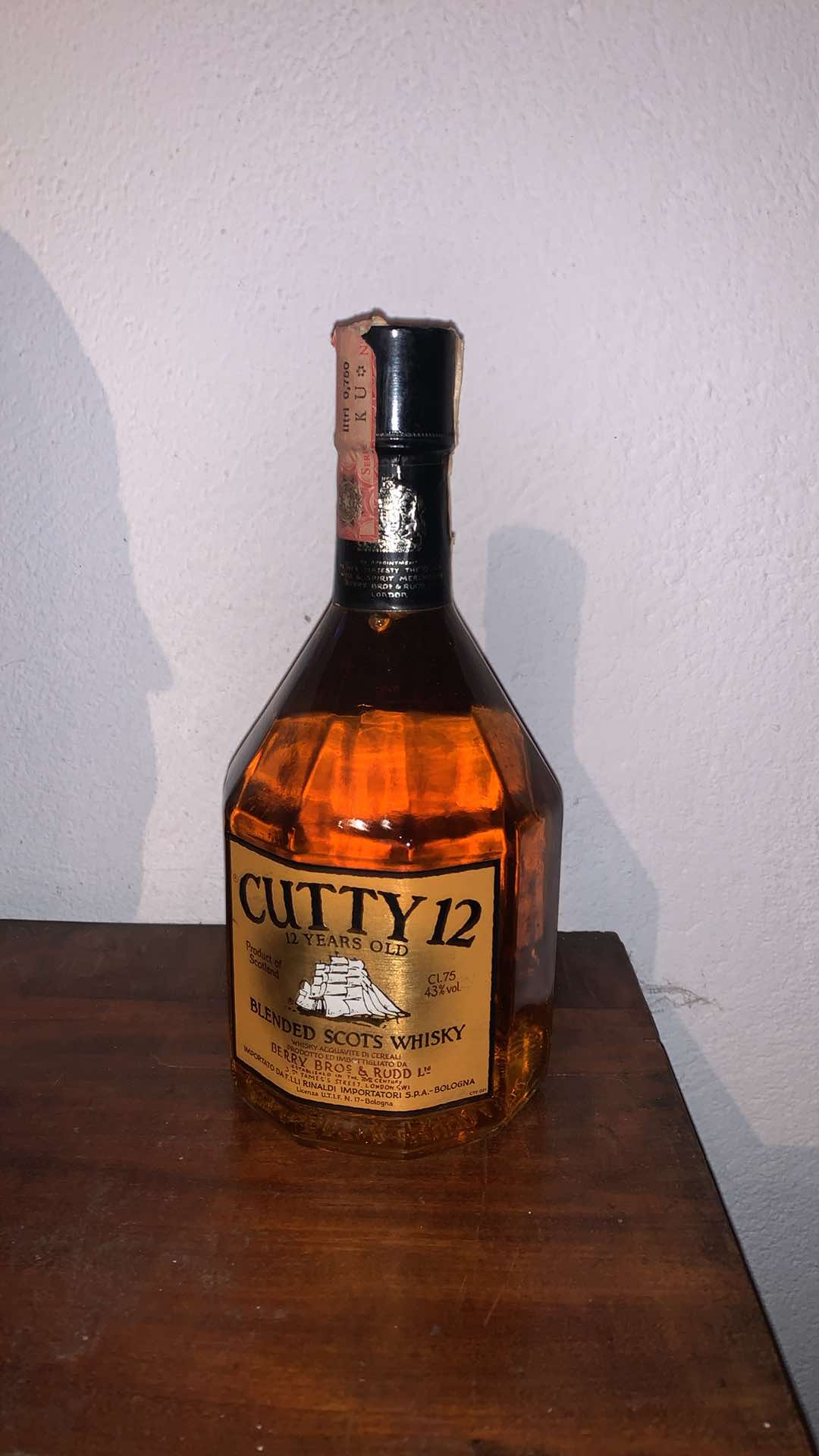 Cutty 12 years 1970s 43% 750ml private bottle – WhiskyExclusive