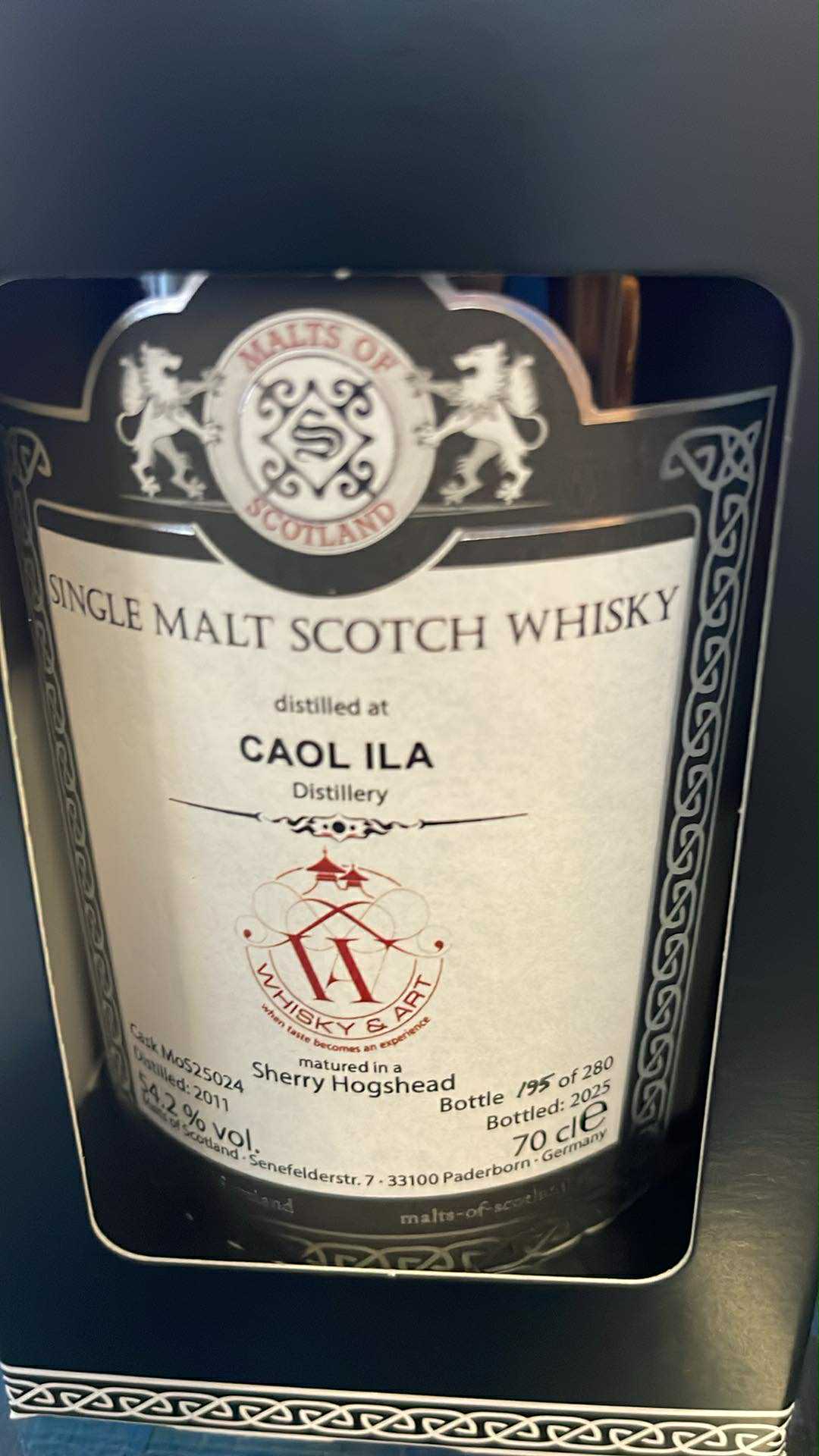 Caol ila 2011 2025 MoS whisky & art 54,2% only 280 bottles ...